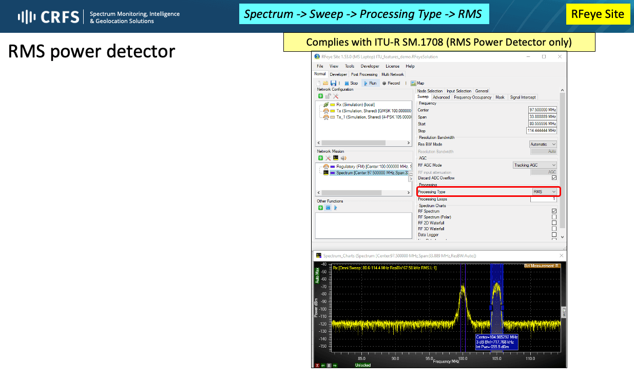 Complying with ITU regulations for spectrum management