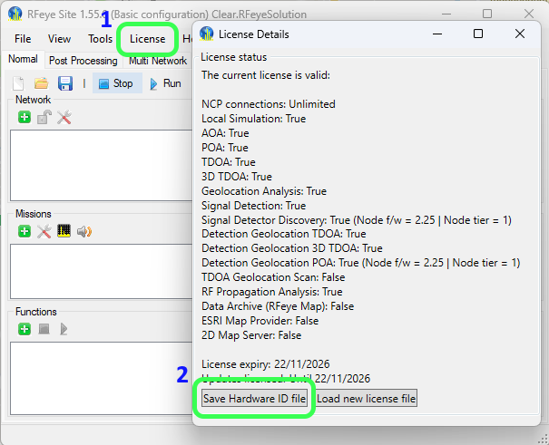 How do I get a licence for RFeye Site?
